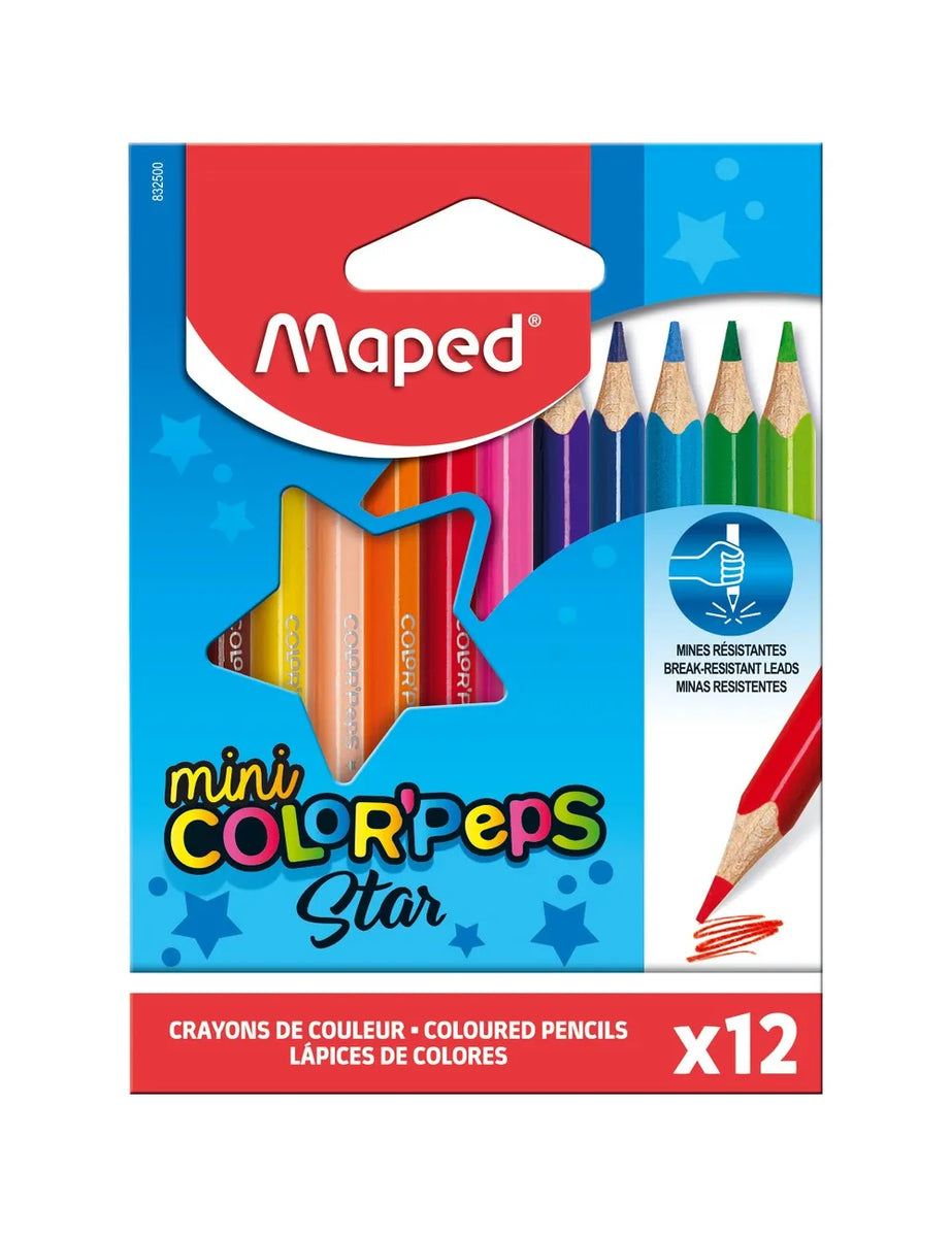 MAPED ΞΥΛΟΜΠΟΓΙΕΣ MINI COLOR' PEPS X 12 – Stigka Books